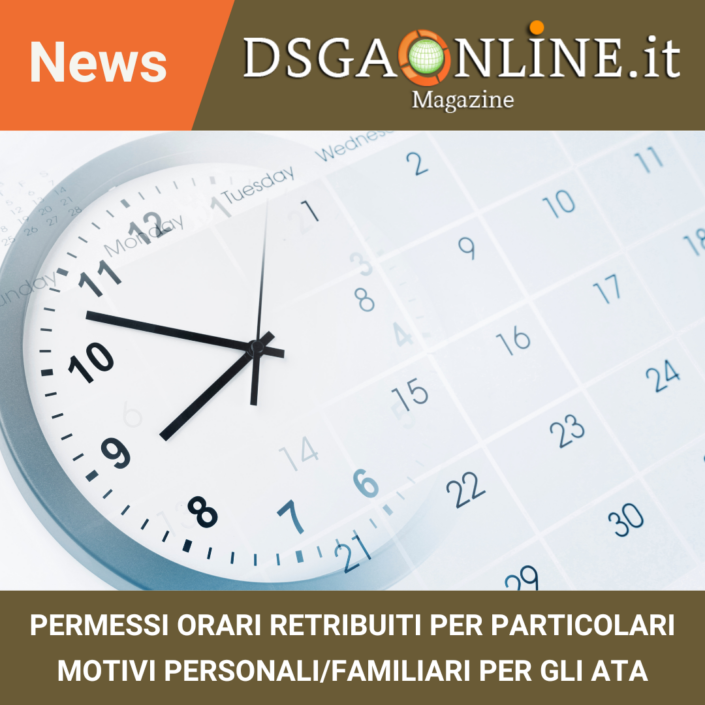 Permessi orari retribuiti per particolari motivi personali/familiari ...